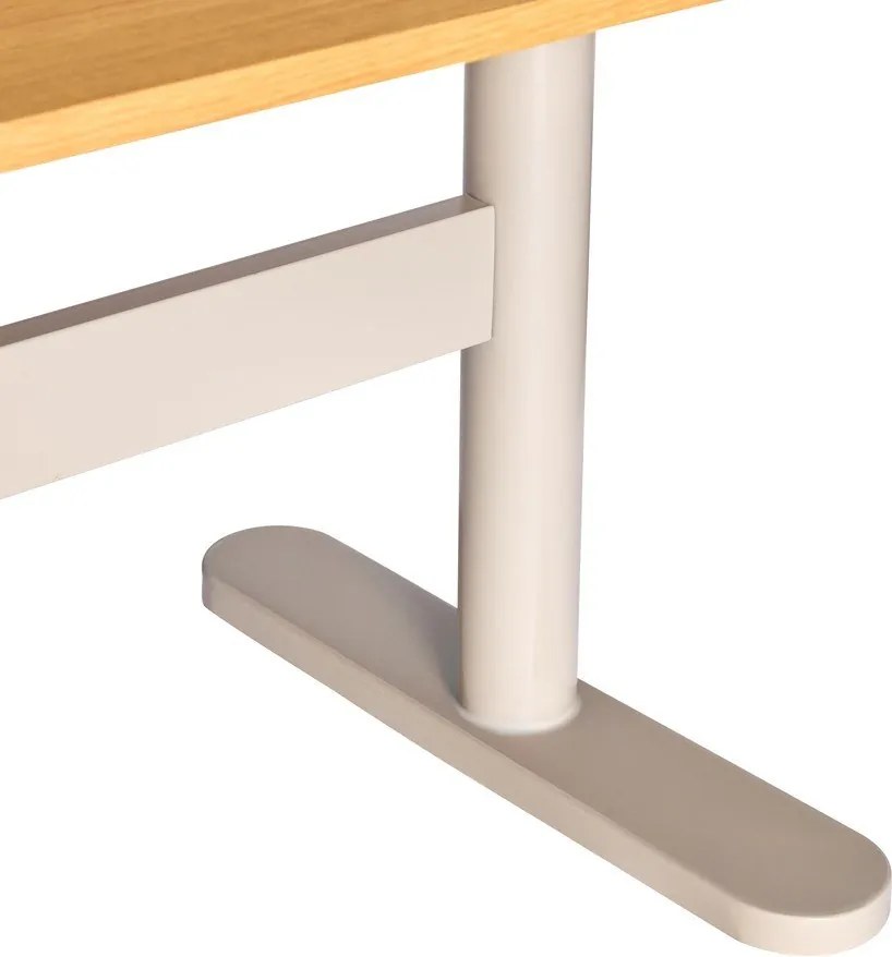 Pracovní stůl s deskou v dubovém dekoru 90x190 cm Tona – Hübsch
