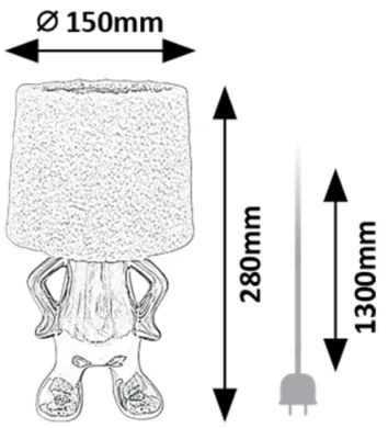 Rabalux 74216 - Stolní lampa SMURFY 1xE14/40W/230V lesklý chrom