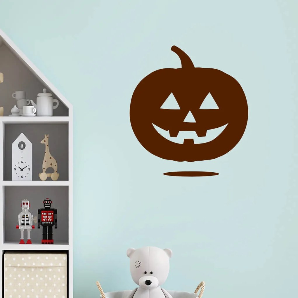 Živá Zeď Samolepka na zeď Halloweenská dýně Barva: černá