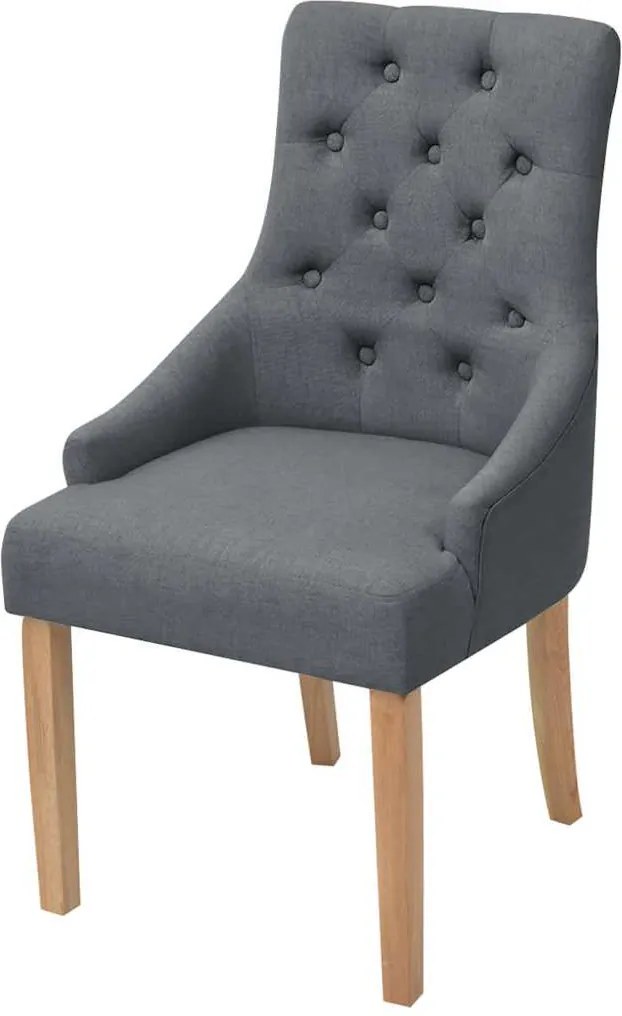 Jídelní židle 4 ks tmavě šedé textil 274423