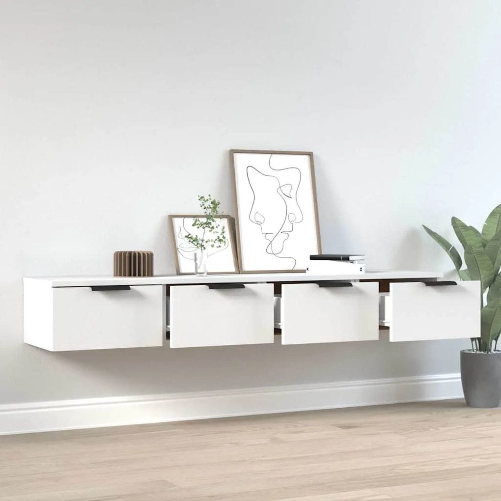 Nástěnné skříňky 2 ks bílé 68 x 30 x 20 cm kompozitní dřevo 3115892