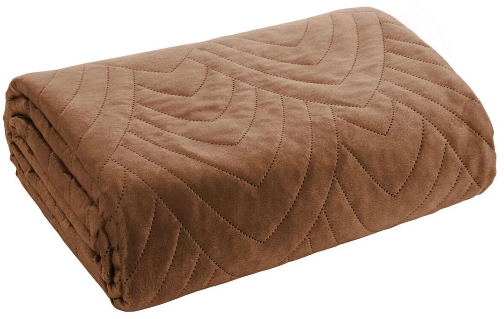 Přehoz na sedačku - pohovku - postel MARIKA cihlová