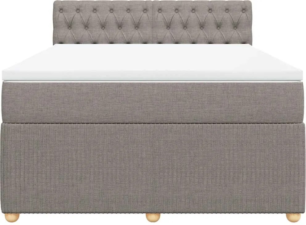 Box spring postel s matrací taupe 140x190 cm textil 3287462