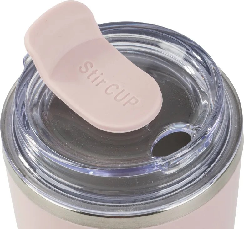 Verk Group Samomíchací hrnek 350 ml, ocelový termos na studené i horké nápoje, s usb kabelem