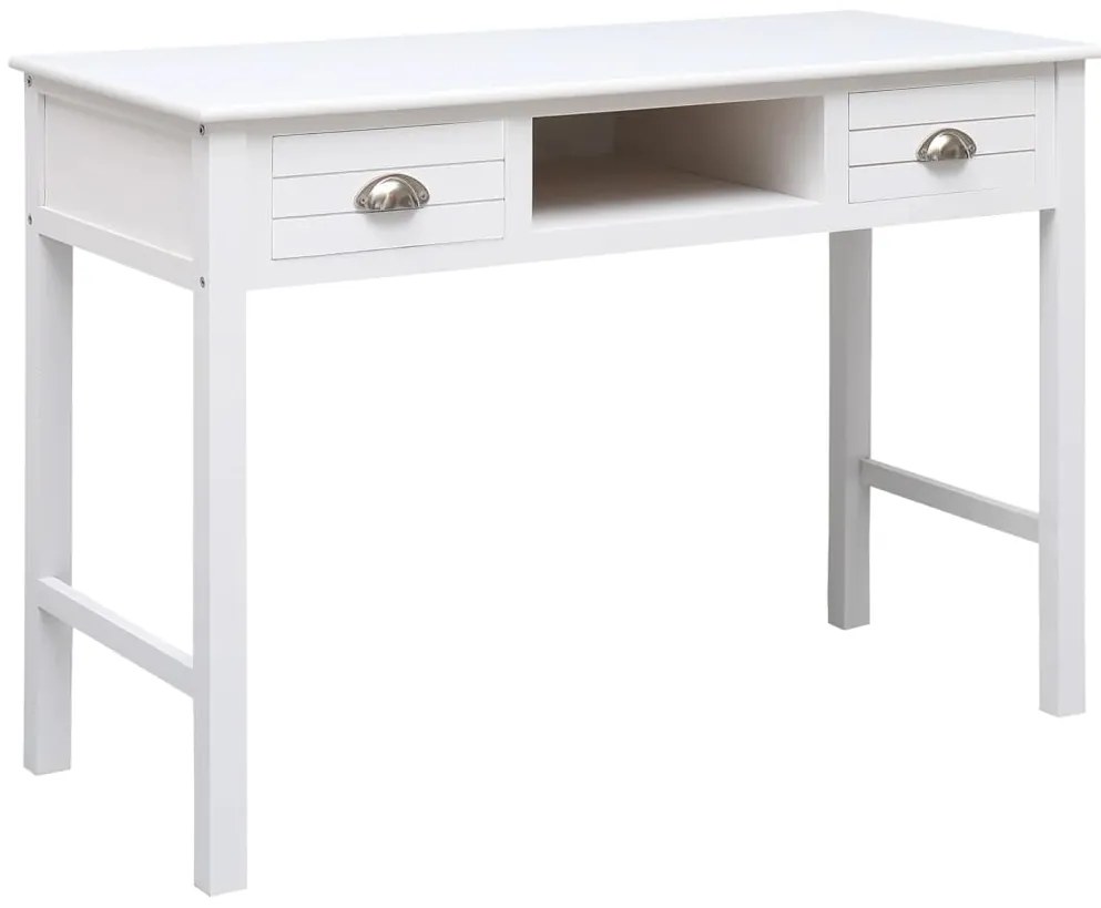 Psací stůl bílý 108 x 45 x 76 cm masivní pavlovnie 338535
