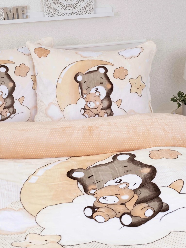 MK Lůžkoviny Mikroplyšové povlečení Exclusive - Medvídek 140 × 200 cm, 70 x 90 cm