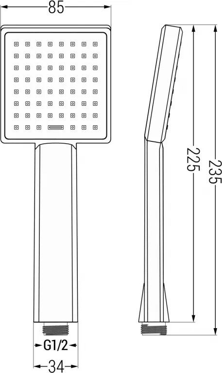 Mexen Uno DR45 podomítkový sprchový set, zlatá, 71435DR45-50