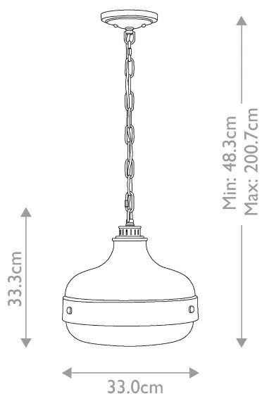 Feiss FE-CADENCE-2P-MB - Lustr na řetězu CADENCE 2xE27/75W/230V