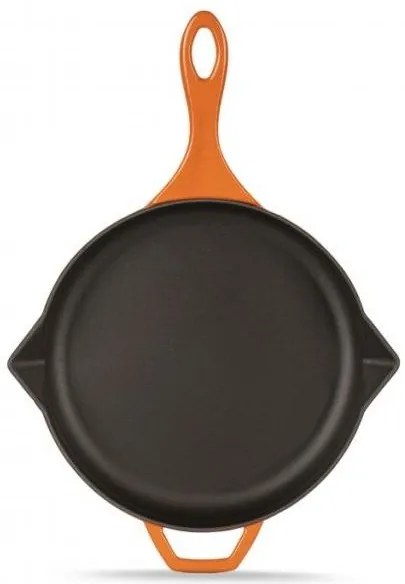 Pánev hósse, grilovací pánev kulatá, průměr 28 cm, (hsy ktv), oranžová