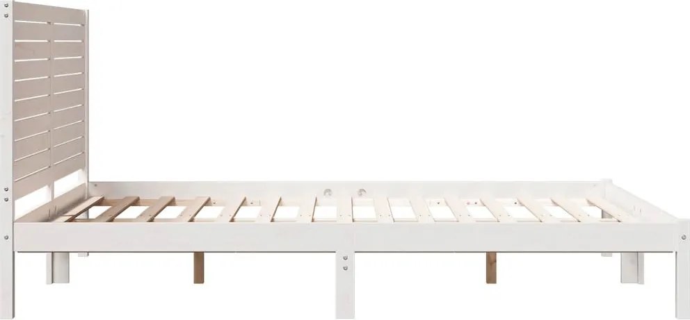 Prodloužený rám postele bez matrace bílý 140 x 220 cm masiv 3309314