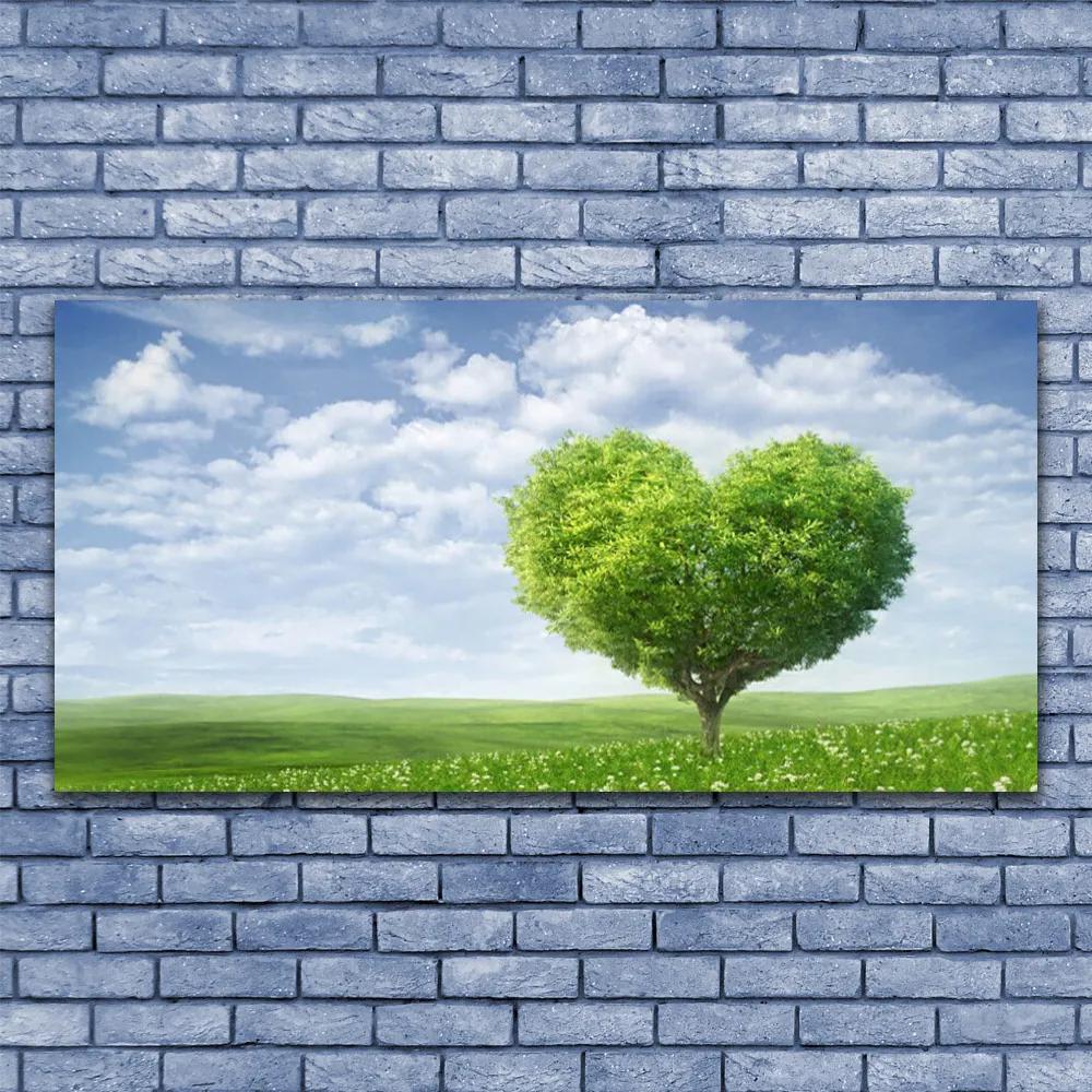 Obraz na plátně Strom Srdce Příroda 140x70 cm