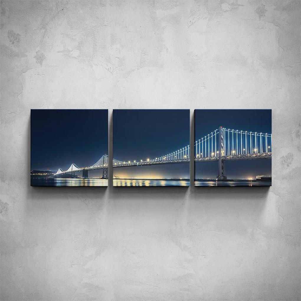 3-dílný obraz - Osvícený most - PopyDesign