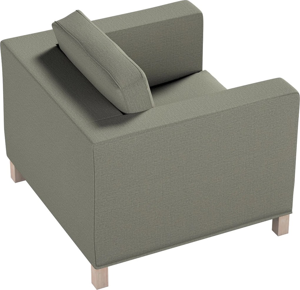 Potah na křesko IKEA Karlanda, krátký barva šedá látka pletený vzor