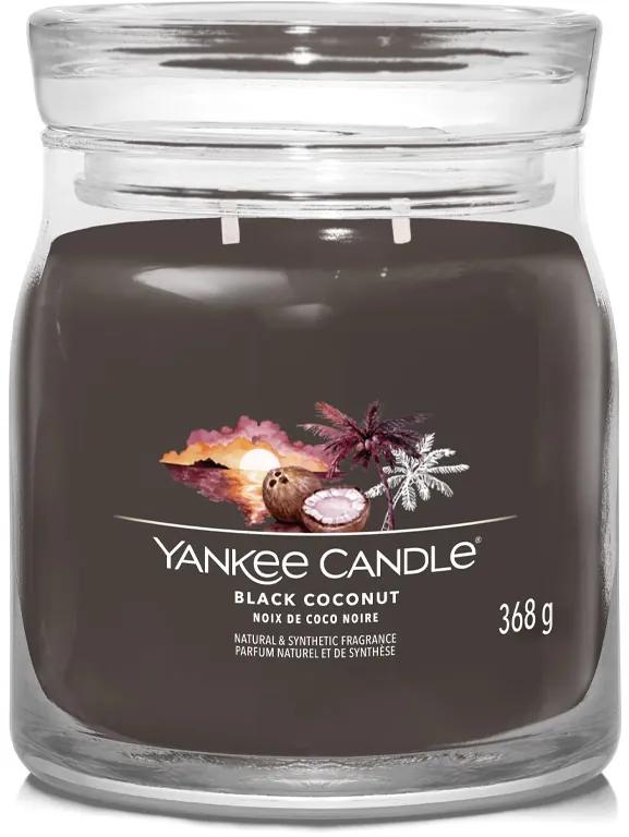 Yankee Candle – Signature svíčka Black Coconut (Černý kokos) Velikost: střední 368 g