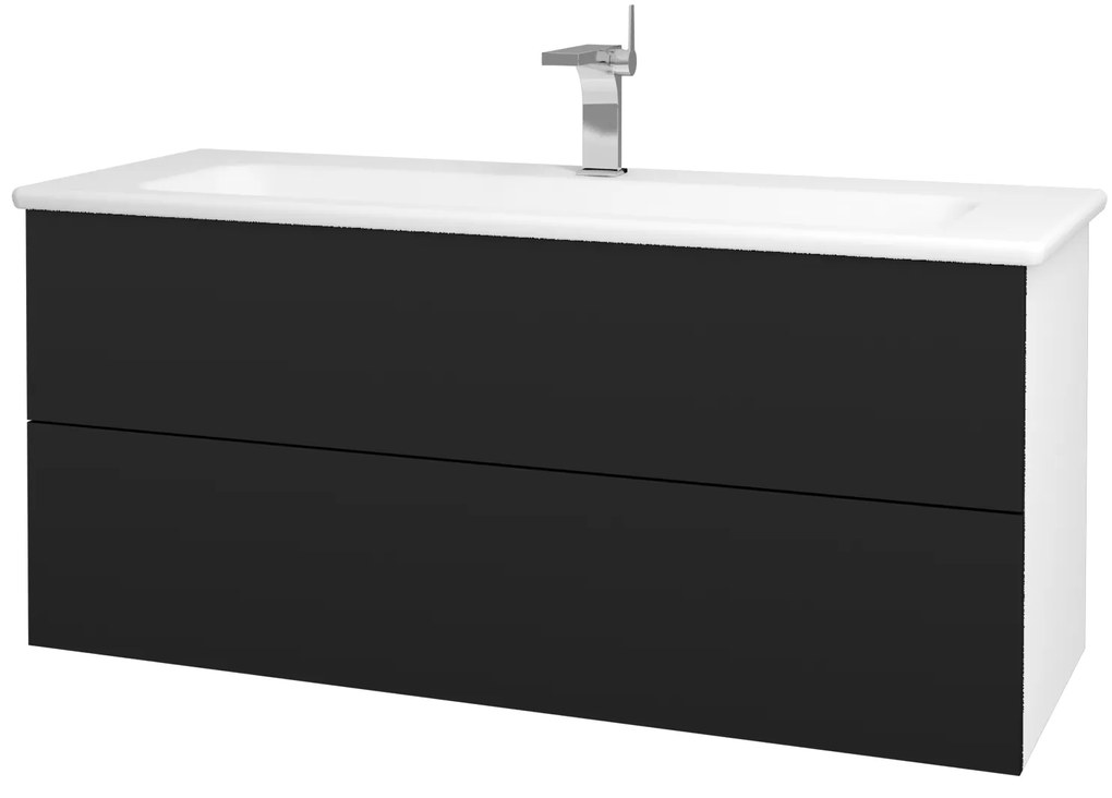 Dřevojas Koupelnová skříň VARIANTE SZZ2 120 (umyvadlo Euphoria) Varianta: D16  Beton tmavý / D16 Beton tmavý