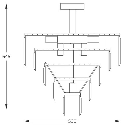 Zuma Line FC17106/6+3+1-GOLD+CL - Přisazený lustr AMEDEO 10xE14/40W/230V zlatá