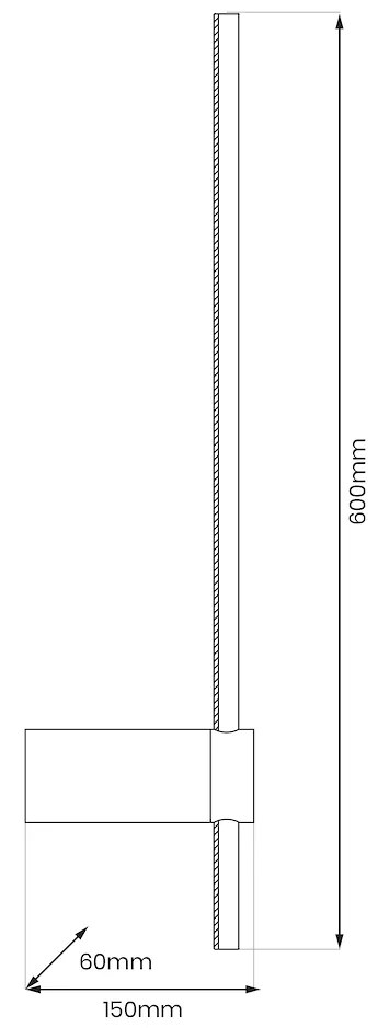 Nástěnné LED svítidlo Swing, 1x LED 8w, 3000-6000k, b