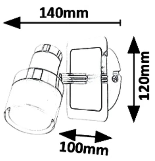 Rabalux LED koupelnová nástěnná lampa Harold 5W | 400lm | 4000K | IP44 - chrom