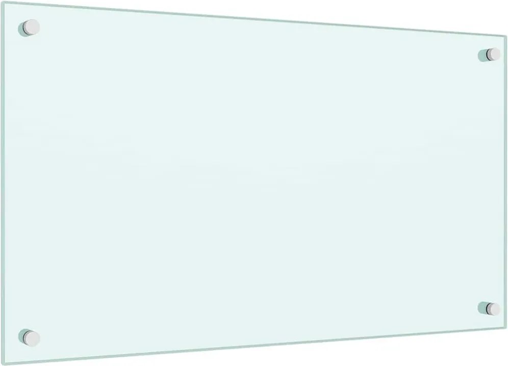 Kuchyňské panely 2 ks bílé 70 x 40 cm tvrzené sklo 3315783