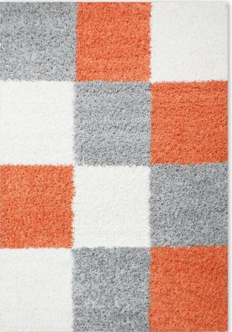Chlupatý kusový koberec Life Shaggy 1501 oranžový Typ: 60x110 cm