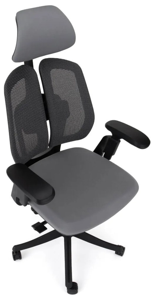 Ergonomická kancelářská židle Liftor Active, šedá (textil + síťovina)