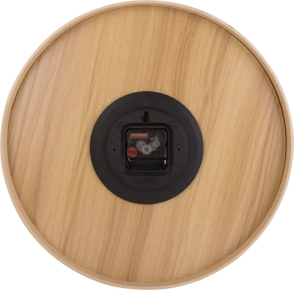 Nástěnné hodiny Pure s rámem ze dřeva 40 cm olivové