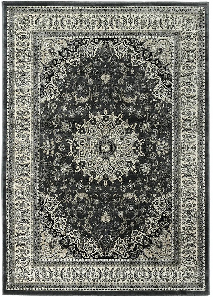 Koberce Breno Kusový koberec VENEZIA 7955A D.Grey, Šedá, Vícebarevné, 200 x 290 cm