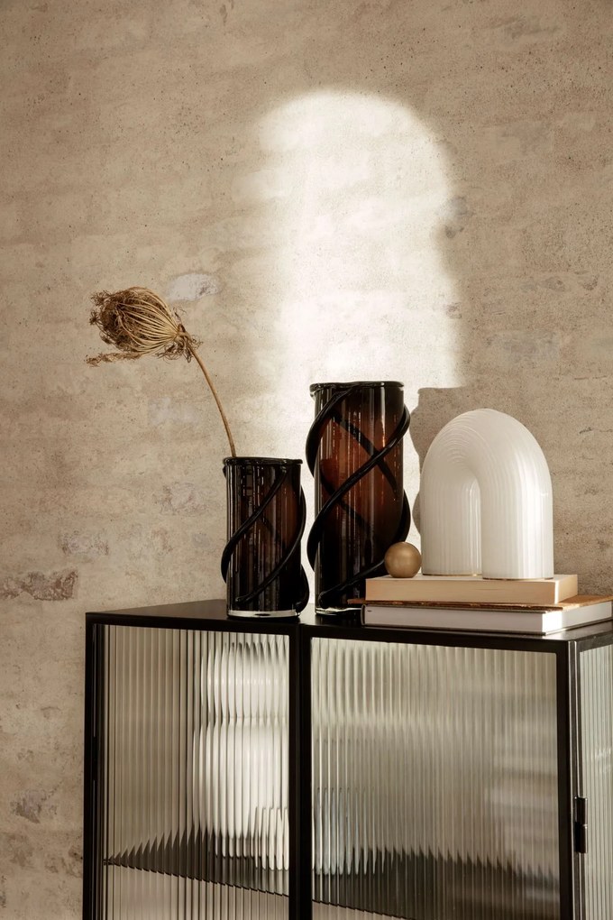 Ferm Living Stolní lampa Vuelta White, bílá barva, sklo, kov