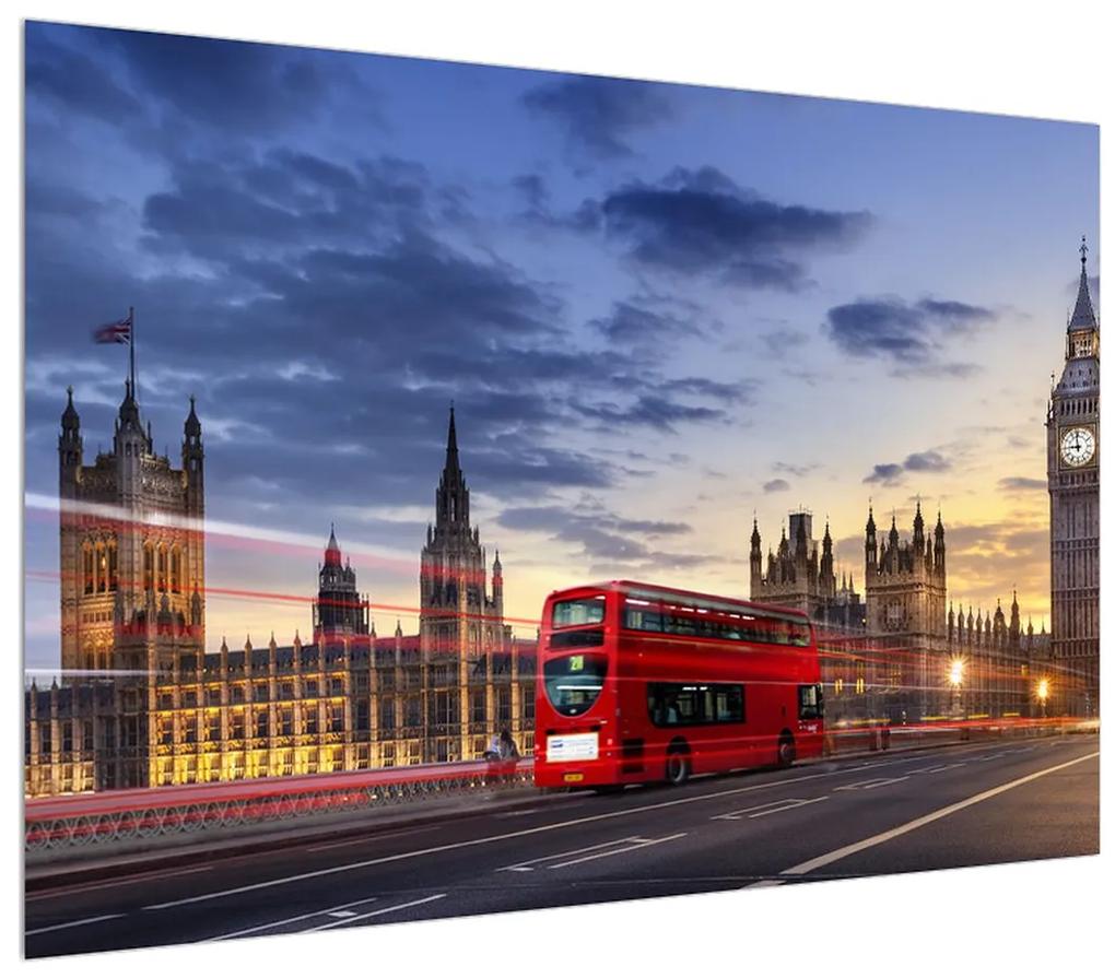 Obraz Londýna s autobusem (100x70 cm)