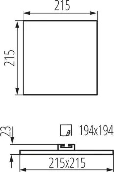 Podhledové LED svítidlo Kanlux AREL DL 25W-WW teplá bílá 29599