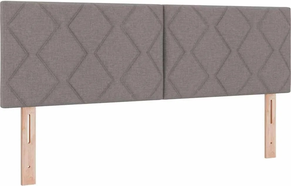 Postel s boxspringem s čelo Taupe 200 x 160 cm textil 3341304