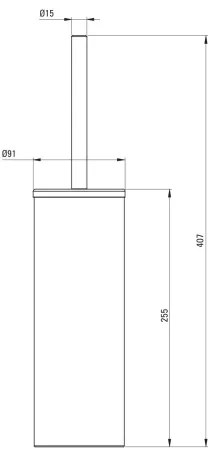 Deante ADR_N712 - Stojací WC štětka ROUND černá