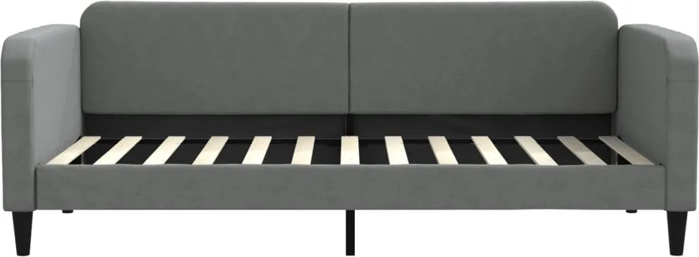 Válenda s přistýlkou a zásuvkami tmavě šedá 90 x 200 cm textil 3196853