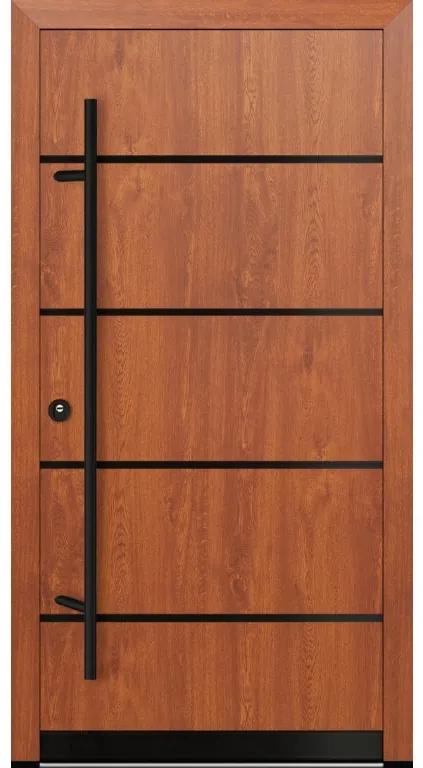 FM Turen - Feldmann & Mayer Vchodové dveře s ocelovým opláštěním FM Turen model DS22 blackline Orientace dveří: Levé, otevírání dovnitř, Dekor: Winchester, Standardní rozměr dveří včetně rámu: 100 cm x 210 cm - vnější rozměr rámu