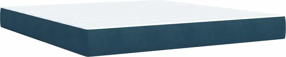 Box spring postel s matrací modrá 180 x 200 cm samet 3287804