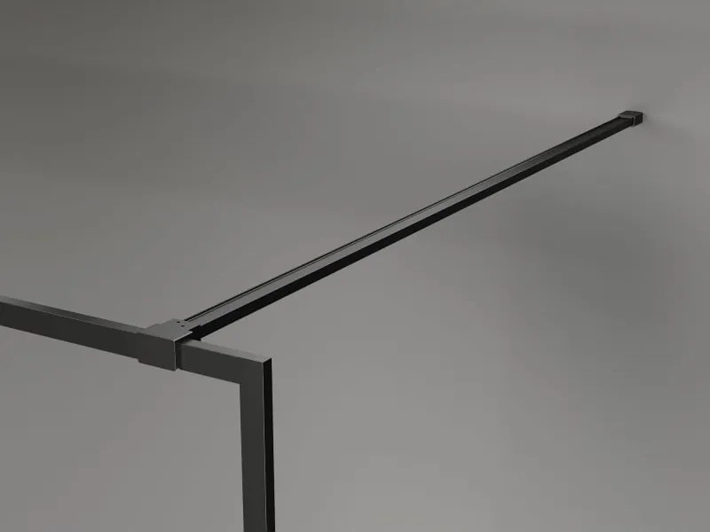 Mexen Kioto-F sprchová stěna Walk-in s rámem 110 x 202 cm, transparentní 8 mm, černá - 800-110-104-70-00