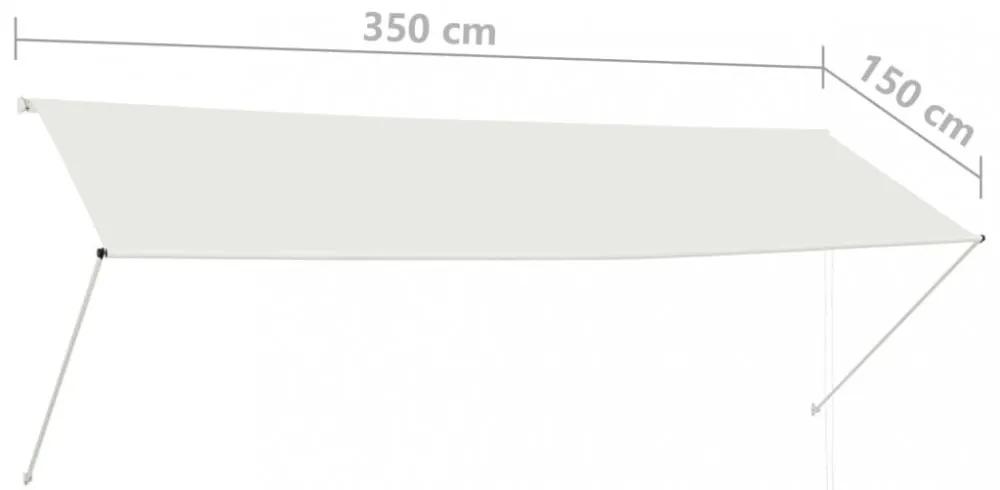 Zatahovací markýza 350x150 cm Dekorhome Hnědá / oranžová