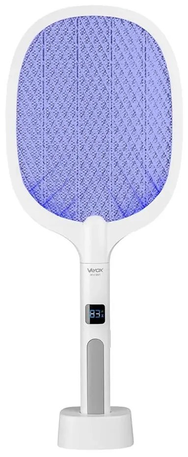 Vayox LED Elektrický lapač hmyzu 2v1 s LCD displejem 1200 mAh/5V bílá IKV-991