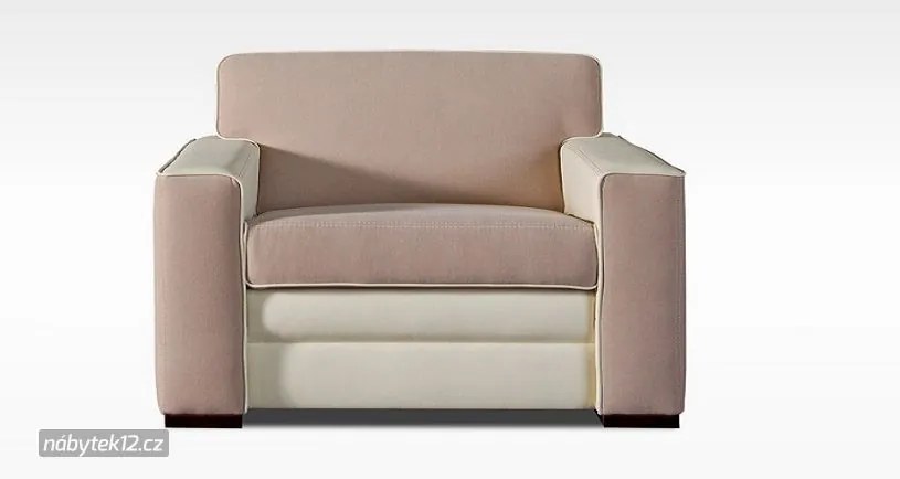 Rozkládací sofa Prima 1, Orion 03/Vienna 02/nit v barvě/nožky-ořech, 103x87x92 cm