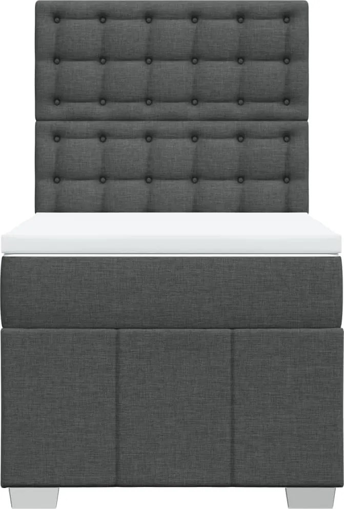 Box spring postel s matrací tmavě šedá 80 x 200 cm textil 3291510