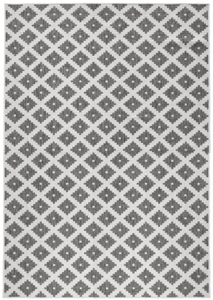 NORTHRUGS - Hanse Home koberce Kusový koberec Twin-Wendeteppiche 103126 grau creme – na ven i na doma - 80x150 cm