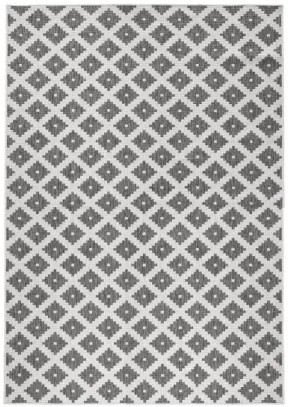 NORTHRUGS - Hanse Home koberce Kusový koberec Twin-Wendeteppiche 103126 grau creme – na ven i na doma - 80x350 cm