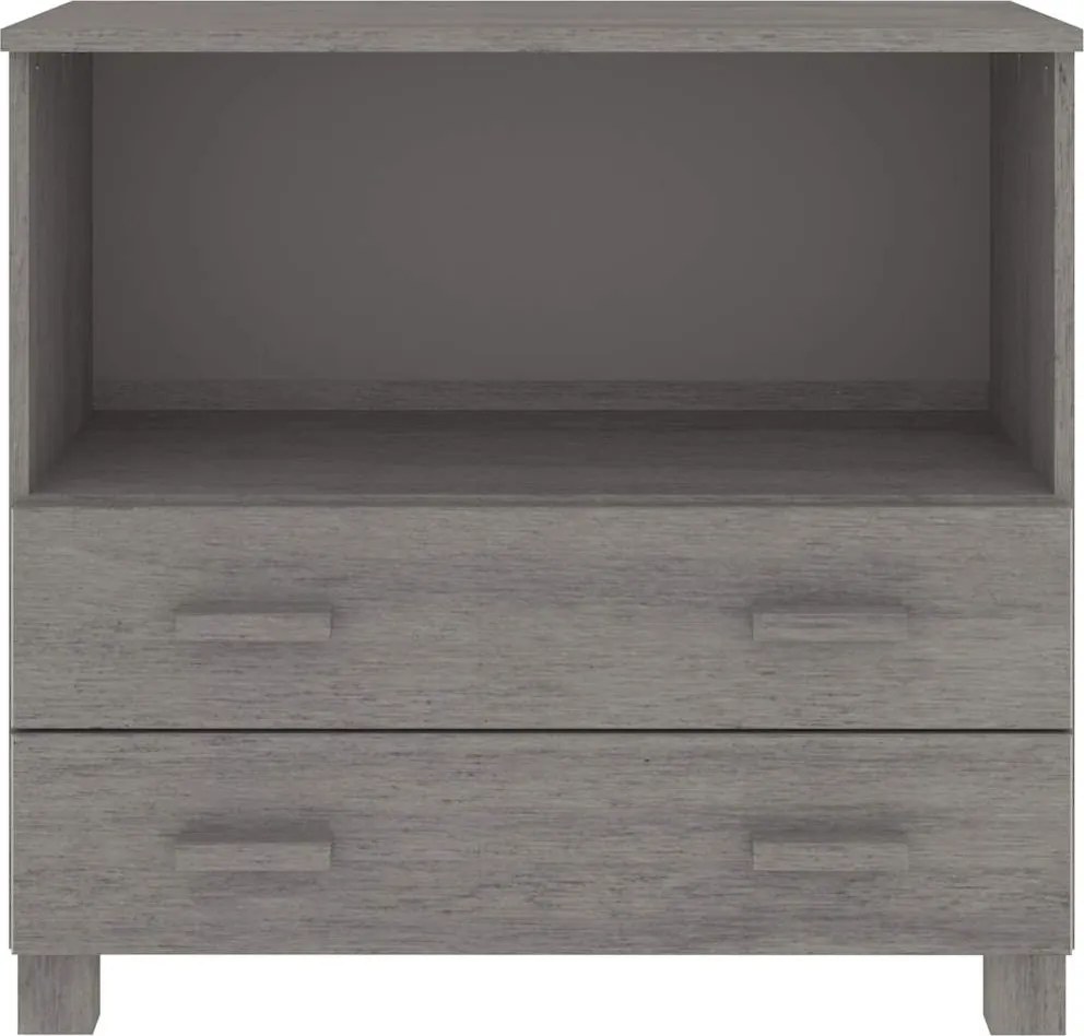 Příborník HAMAR světle šedý 85 x 35 x 80 cm masivní borovice 340499