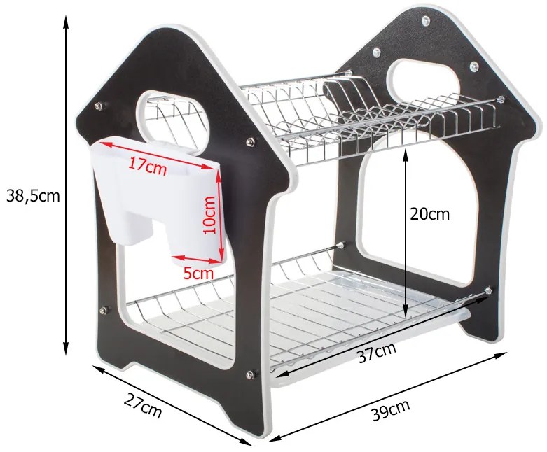 Verk Group Sušička nádobí stojanový mixér s dvoupatrovým odkapávačem