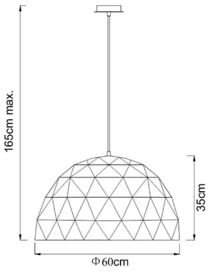 Lucide 21409/60/30 - Závěsné svítidlo OTONA 3xE27/60W/230V černé