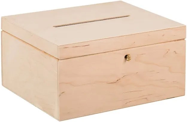 Dřevobox Dřevěný box na svatební přání na klíč