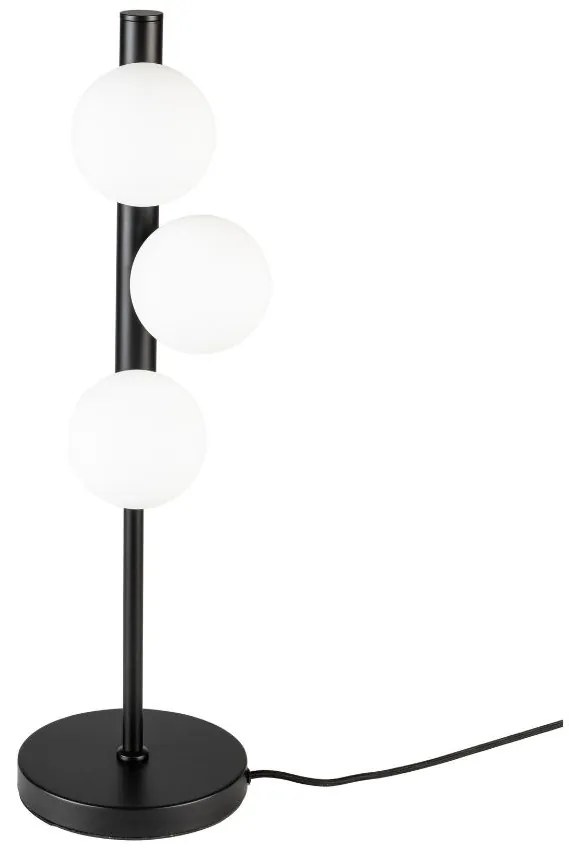 White Label Opálově bílá skleněná stolní lampa WLL MONICA 61 cm