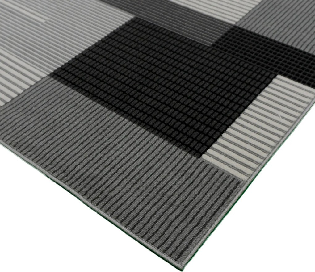 BE Koberec Lotus 9303 GREY - šedý obdélníkový Rozměr: 50x80 cm