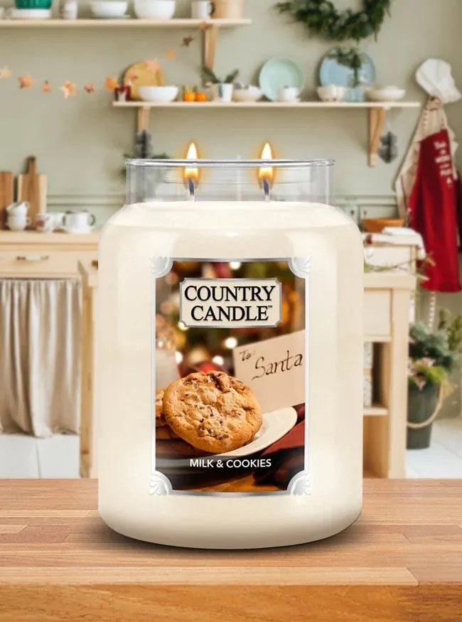 Country Candle Vonná Svíčka Milk & Cookies, 652 g