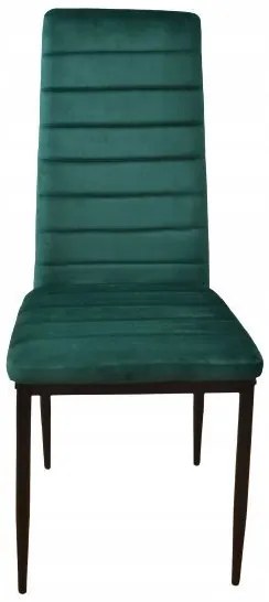 modernHOME Židle s profilovanou opěrkou - GREEN VELVET - 4 kusy VELVET4ZIELONY4